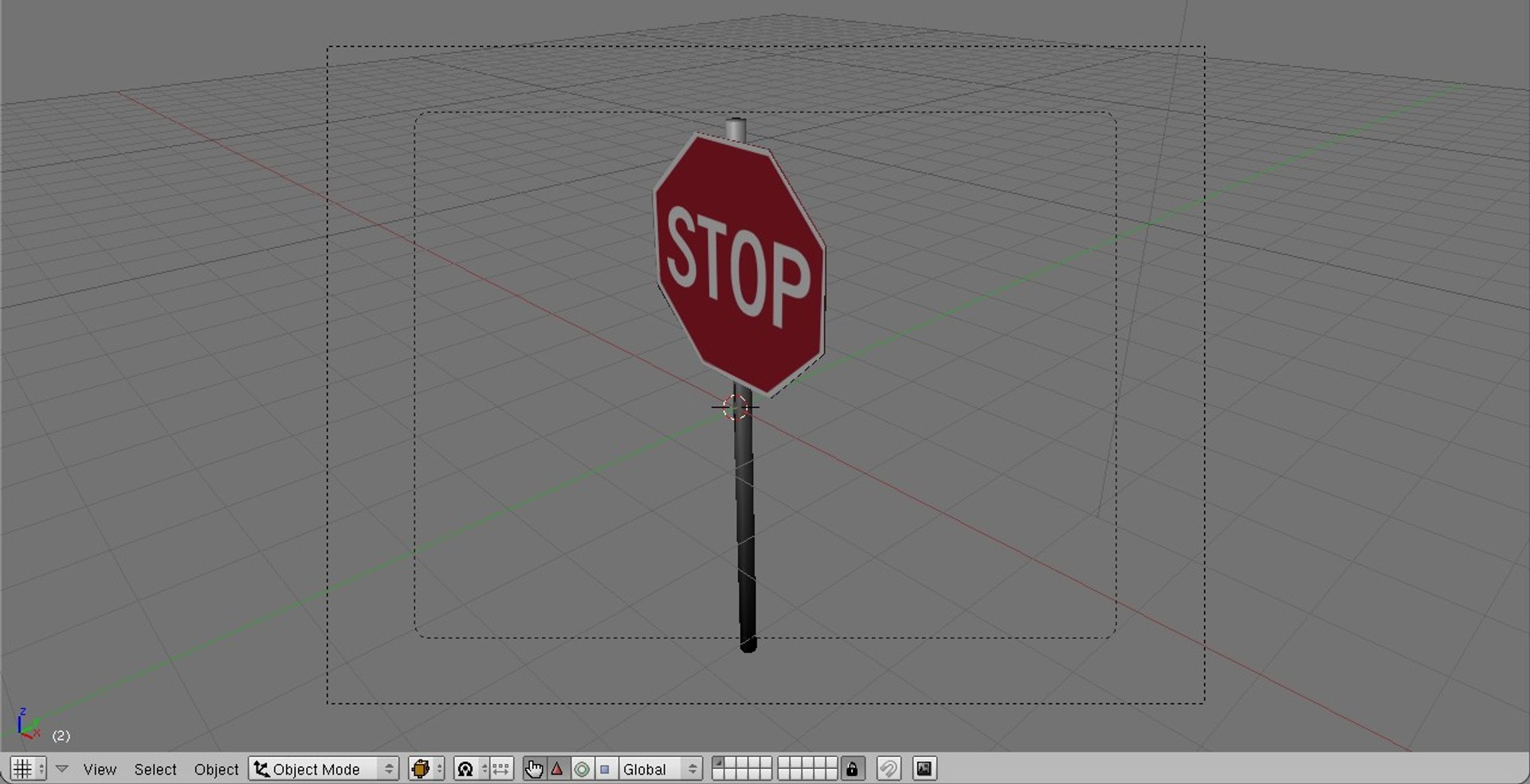 stop sign 3d model