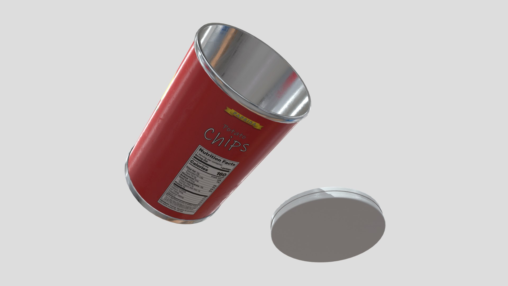 Free 3D Potato Chips Tube 2 Open - TurboSquid 2167124