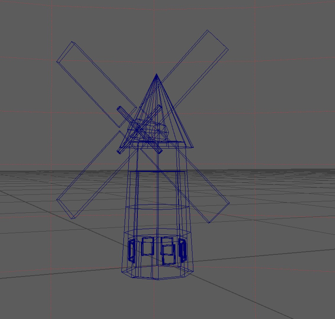 3D Model Windmilllowpolylow Polyfan - TurboSquid 1434195
