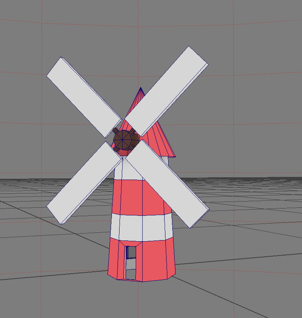 3D model windmilllowpolylow polyfan - TurboSquid 1434195