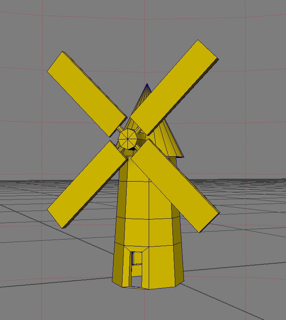 3D Model Windmilllowpolylow Polyfan - TurboSquid 1434195