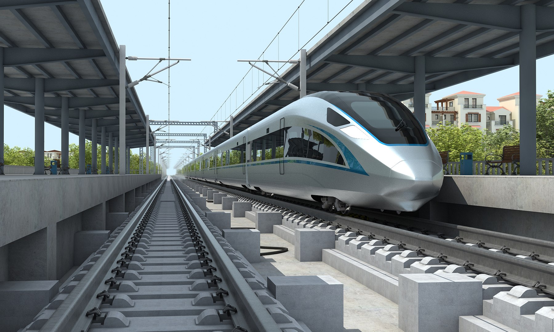 Train Station 3D Model - TurboSquid 2086084