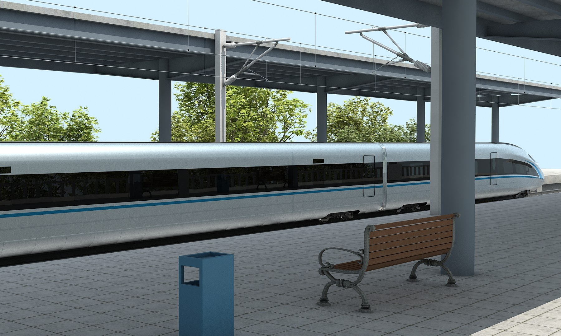 Train Station 3D Model - TurboSquid 2086084