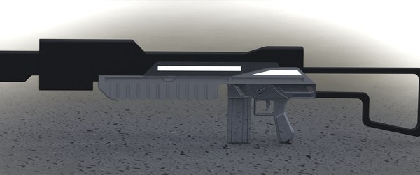 3d model concept conceptual gun