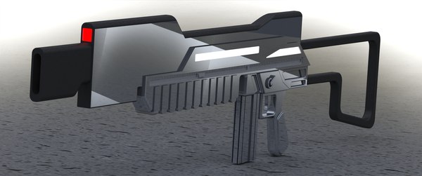 3d model concept conceptual gun
