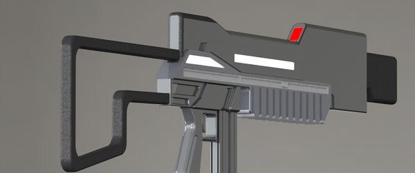 3d model concept conceptual gun