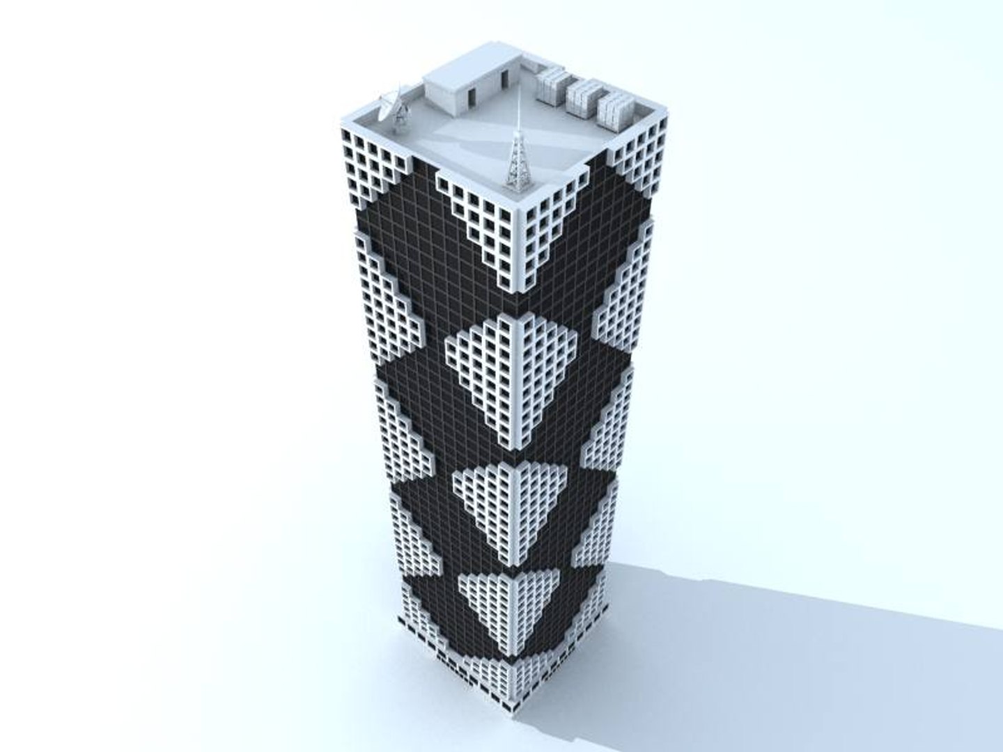 3d Unique Building 8 Skyscrapers Model