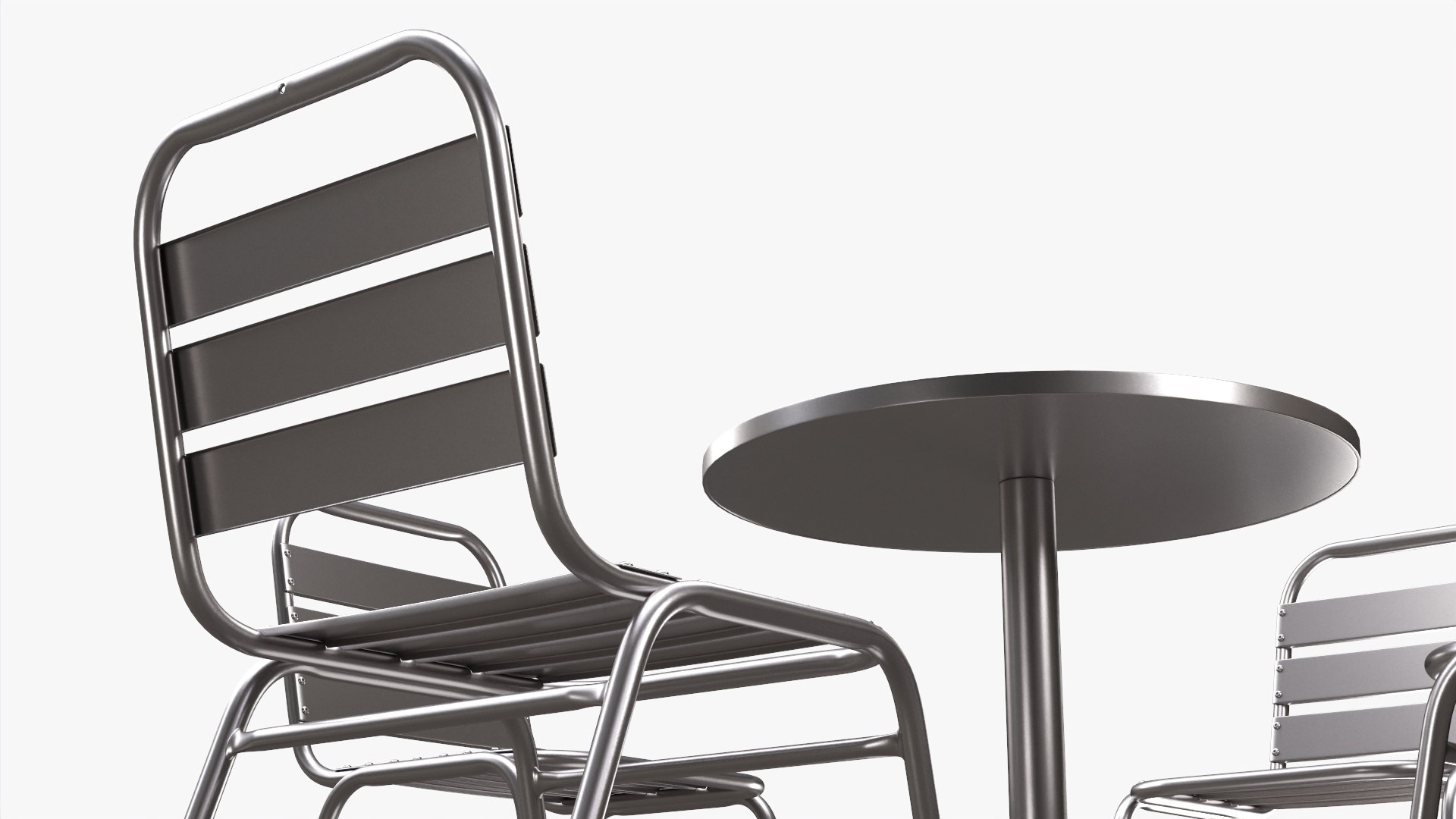 3D model Outdoor Round Dining Table with Chairs Light - TurboSquid 1842045