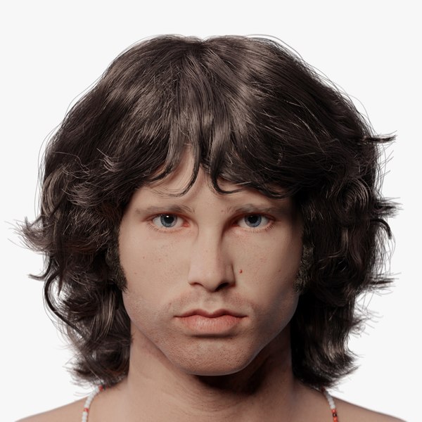 decorative bust jim morrison 3d model