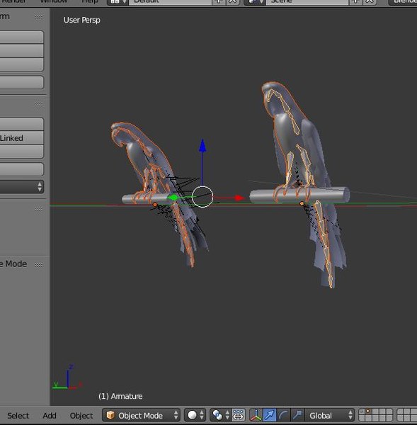 modelo 3d Loro rojo Loro verde aparejado Low Poly - TurboSquid 1583323