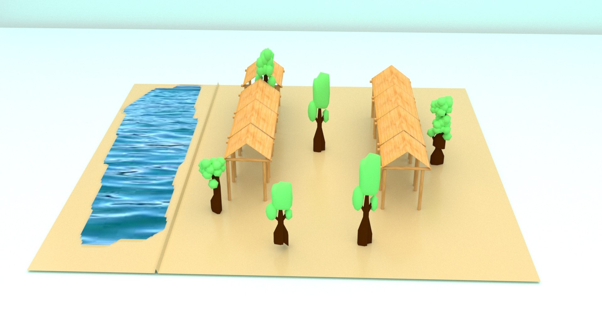 Small Village 3D Model - TurboSquid 1620319