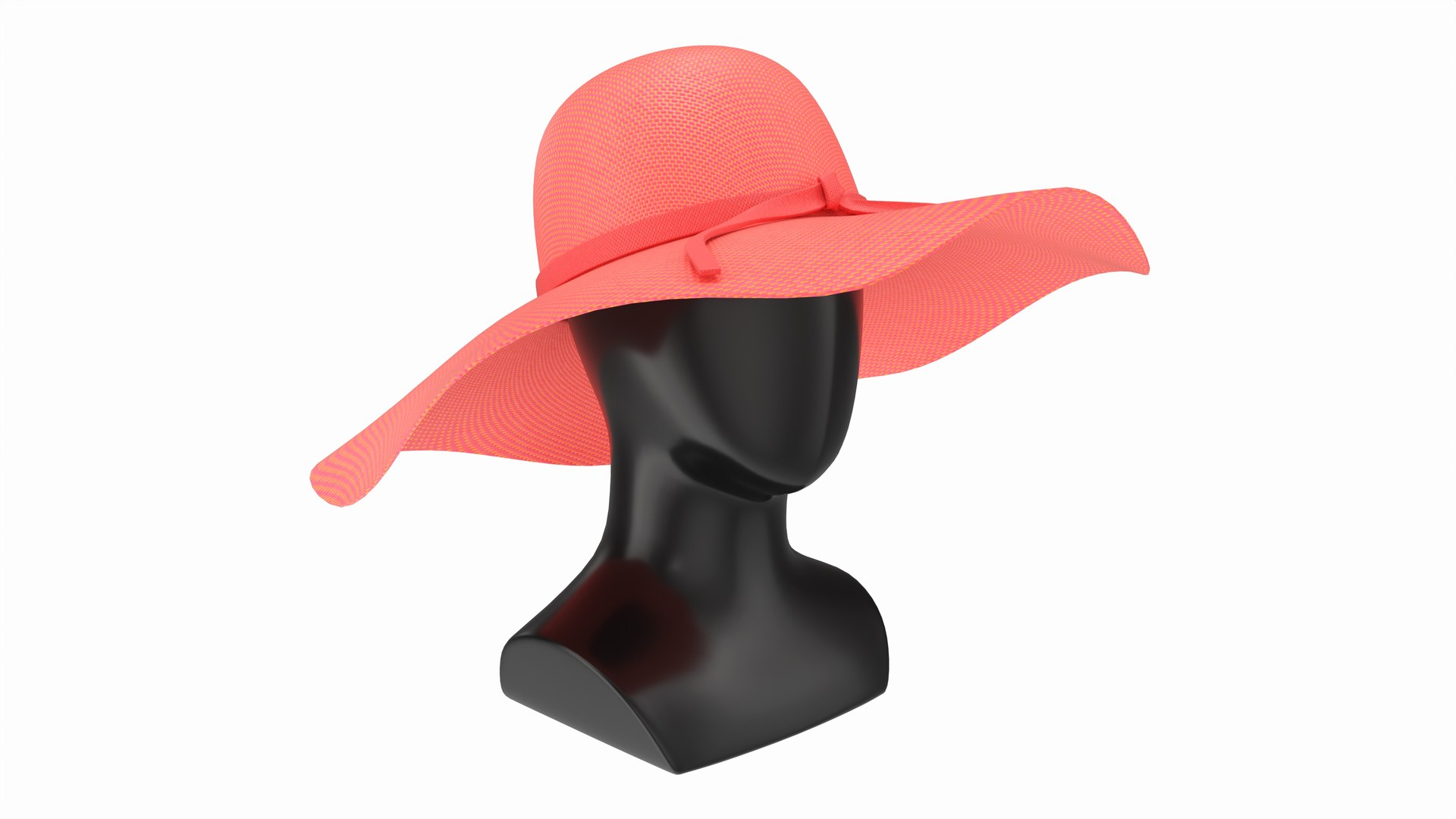 3D Store Display Mannequin Head With Floppy Hat Model - TurboSquid 2201784