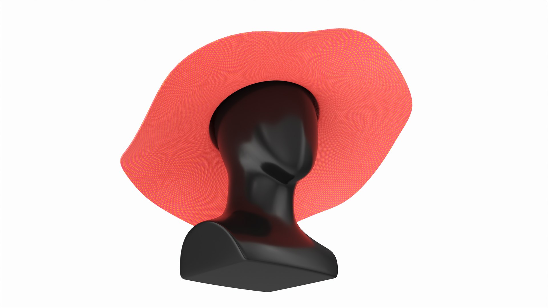3D Store Display Mannequin Head With Floppy Hat Model - TurboSquid 2201784