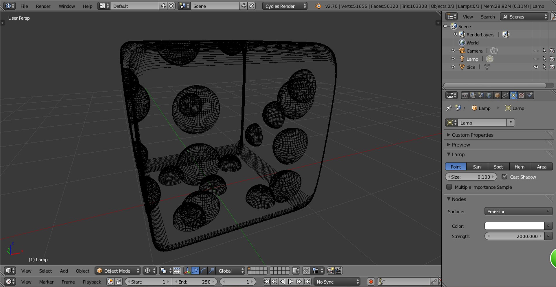 3d Model Blender Dice