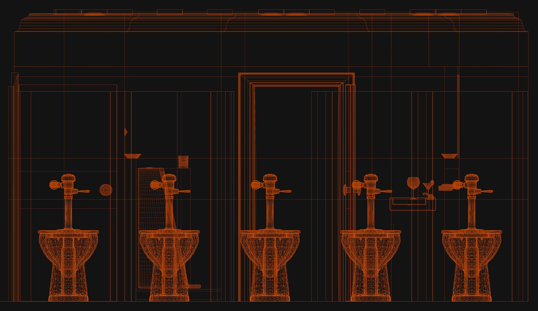 The Shining 1980 - Overlook Hotel - The Red Bathroom 3D - TurboSquid ...