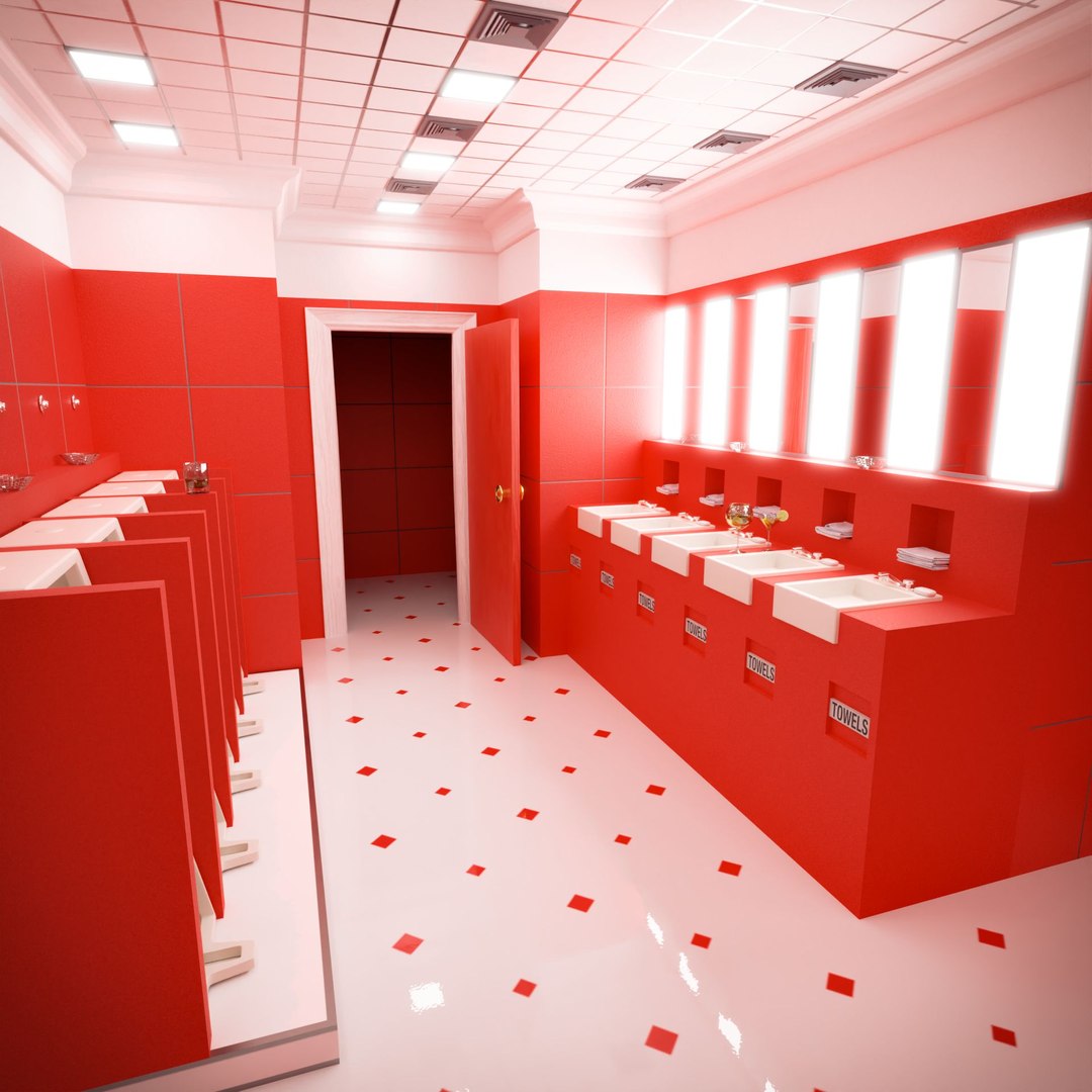 The Shining 1980 - Overlook Hotel - The Red Bathroom 3D - TurboSquid ...