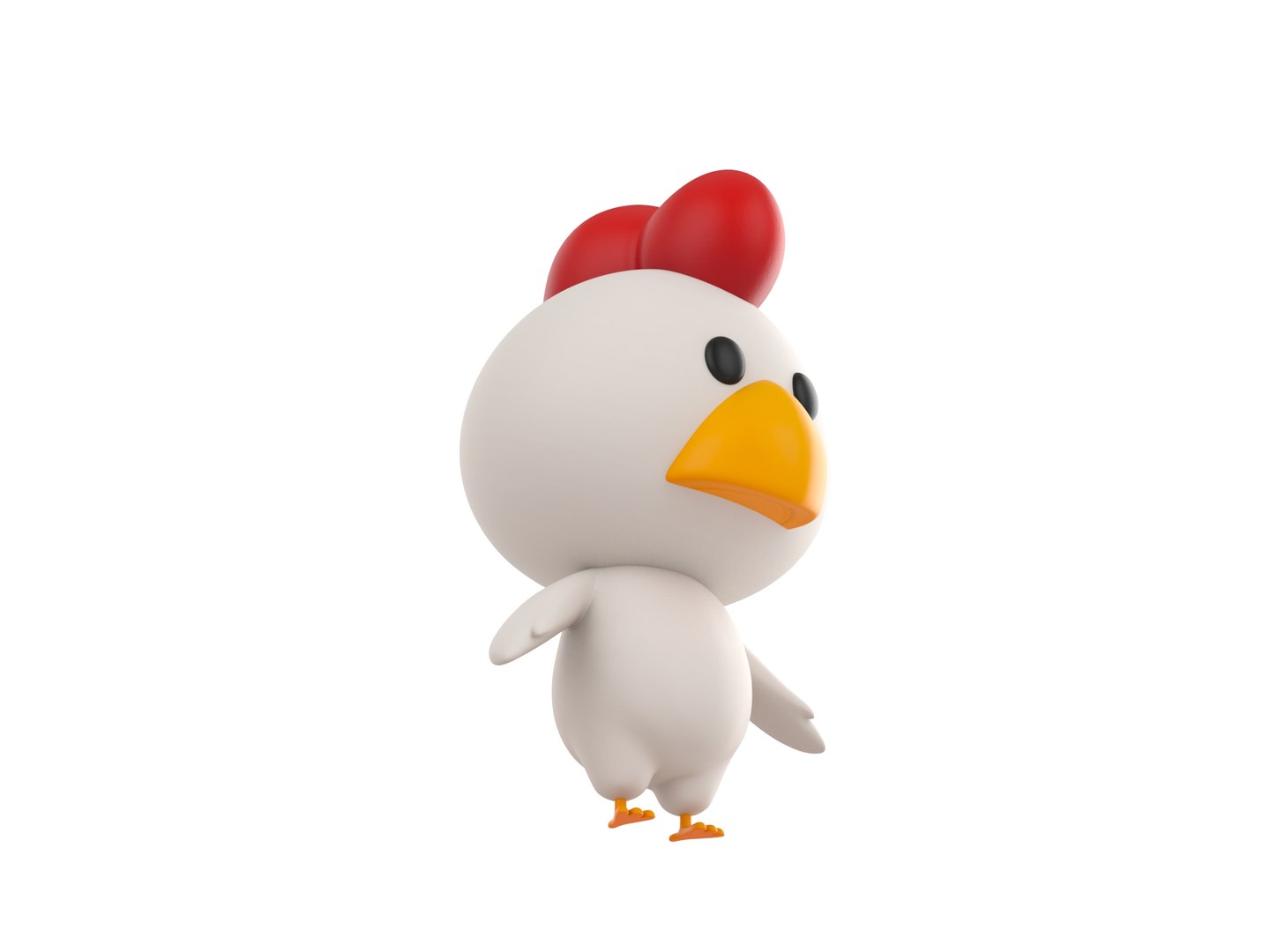 3D chicken chick character model - TurboSquid 1672862