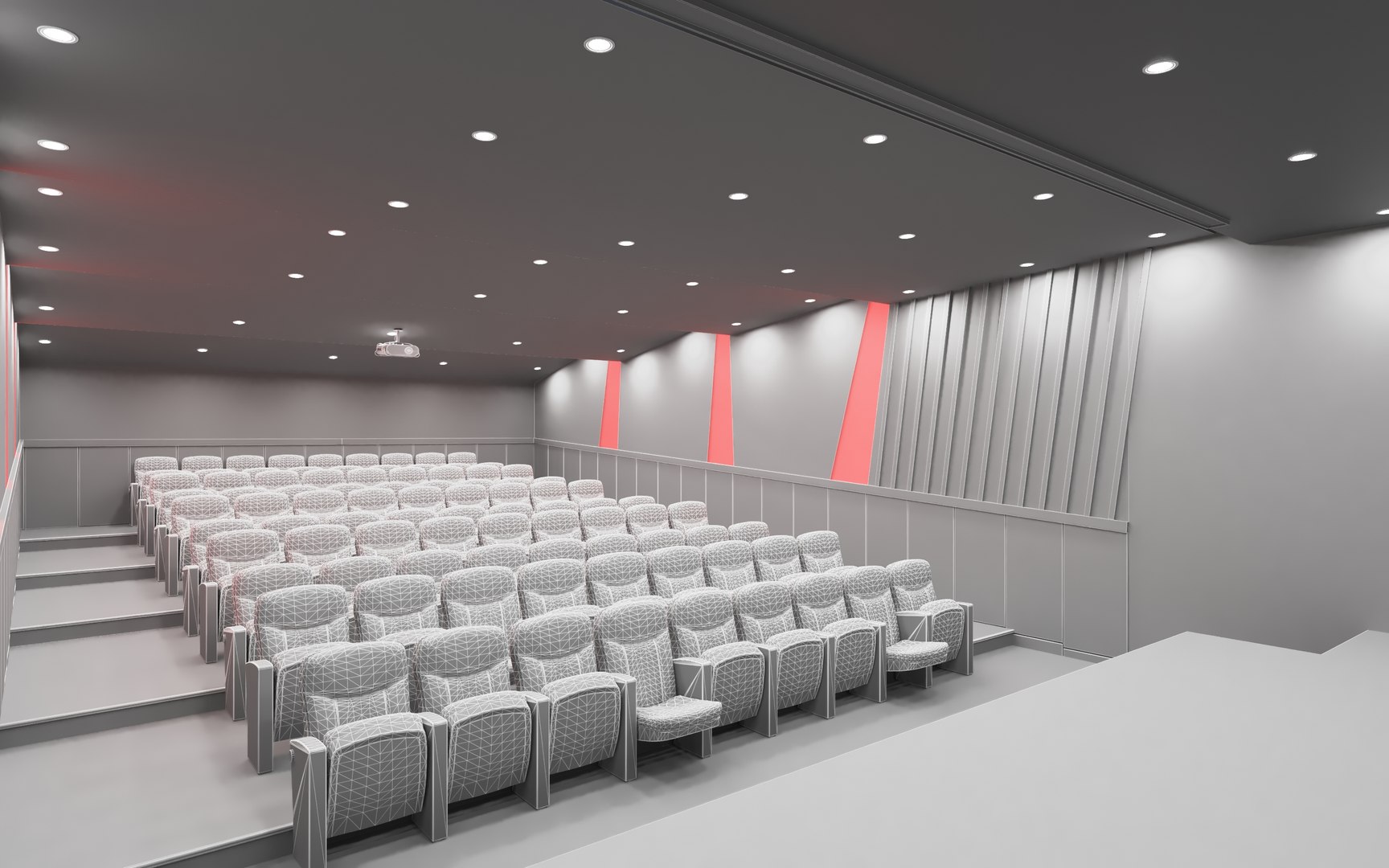 3D theater hall design - TurboSquid 1692234