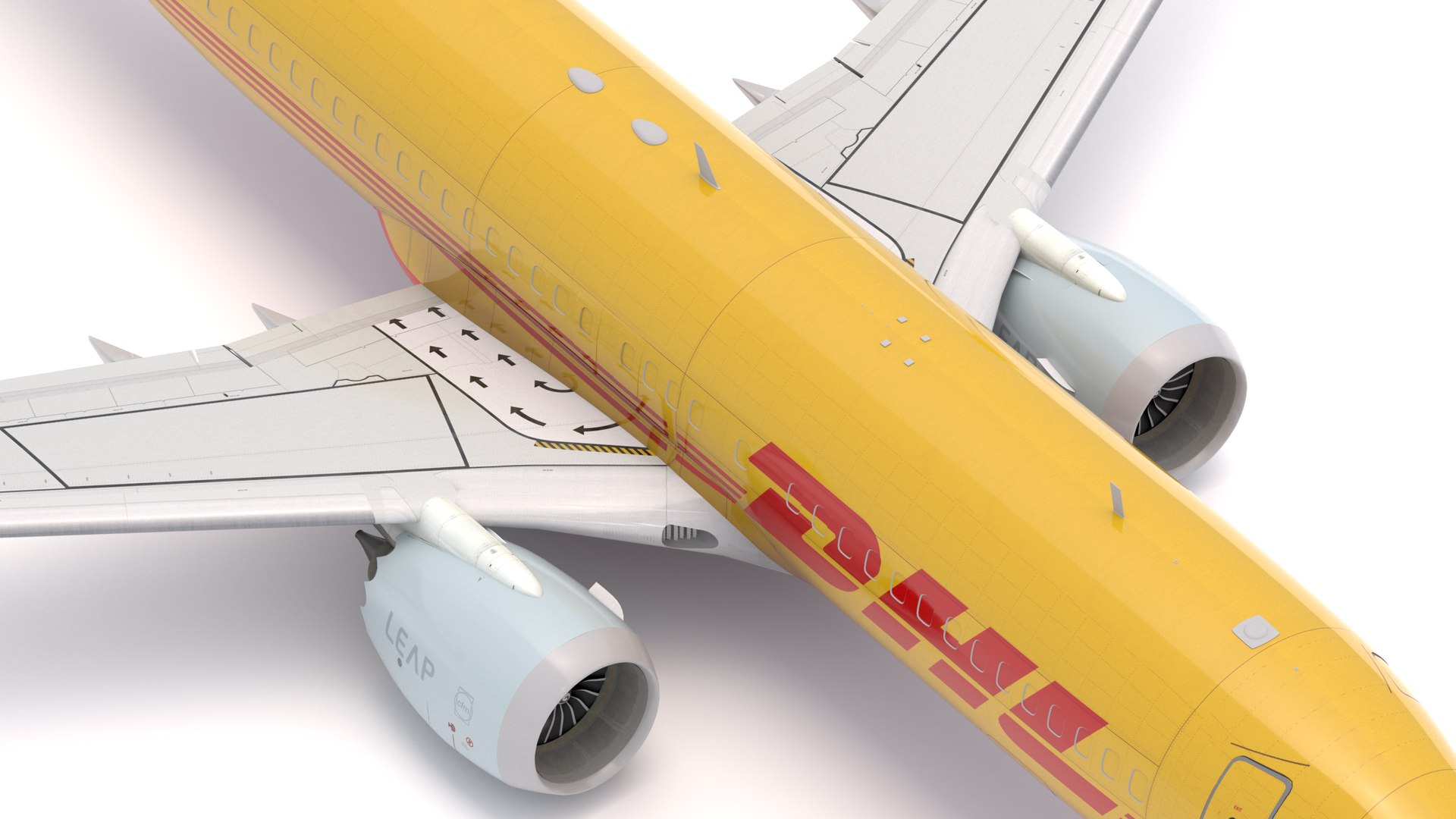 Boeing 737-800 MAX DHL Model - TurboSquid 2319450