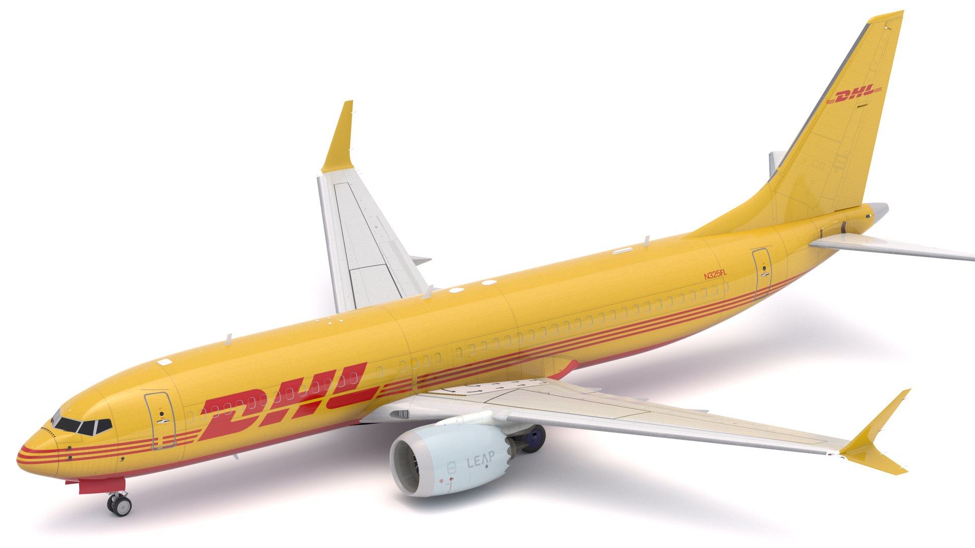 Boeing 737-800 MAX DHL Model - TurboSquid 2319450