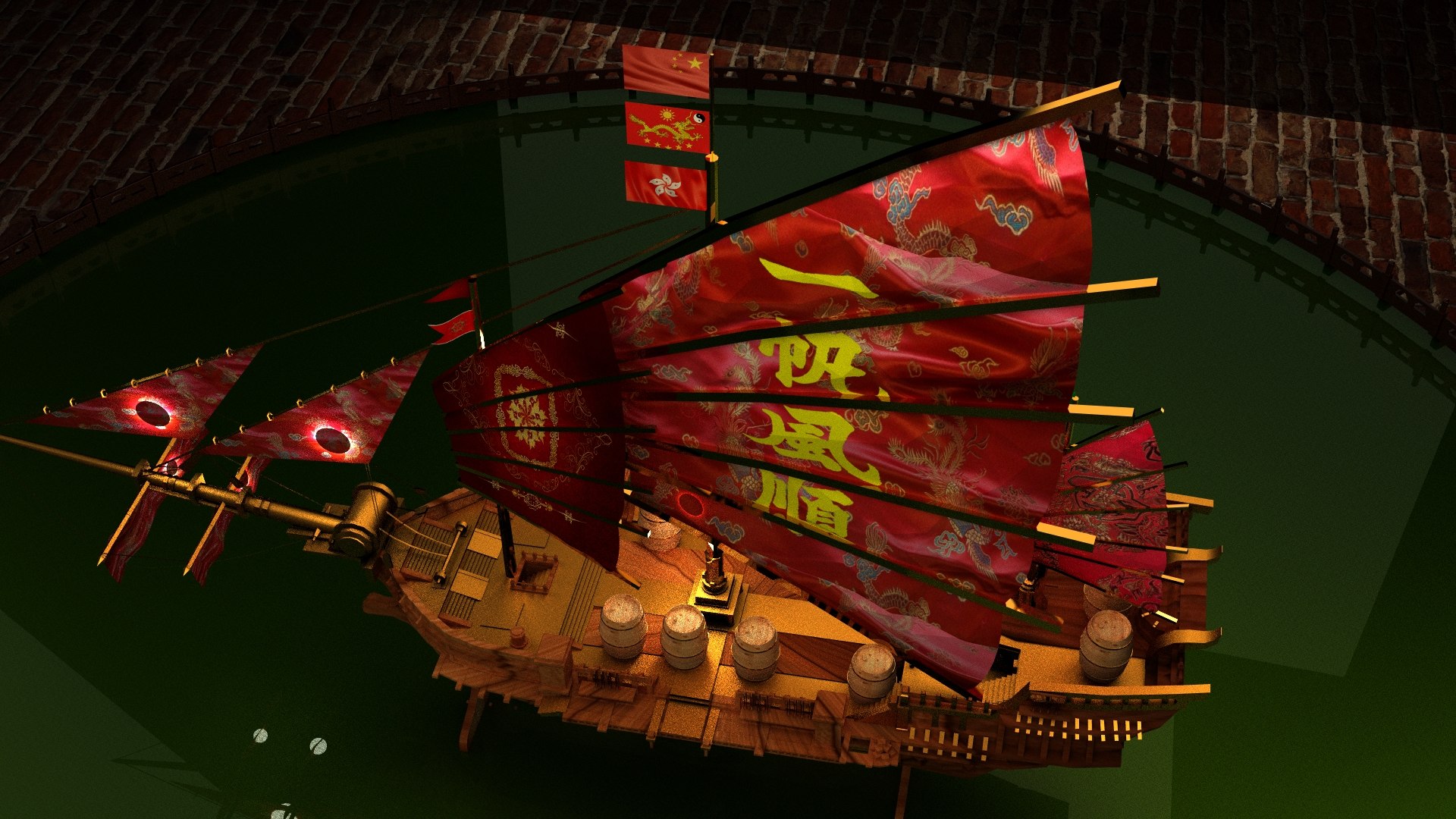 Chinese Treasure Ship Model - TurboSquid 2159126