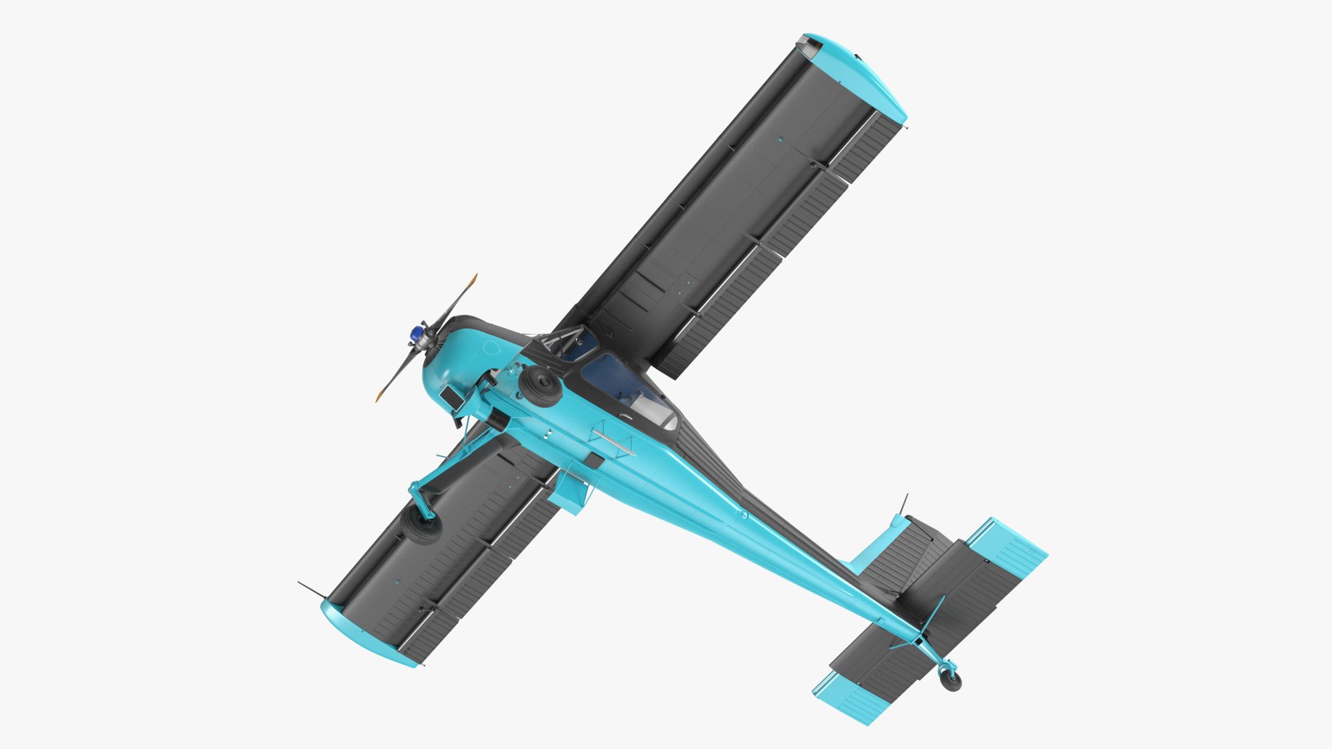 3D Single Engine Propeller Light Aircraft Black - TurboSquid 2193906