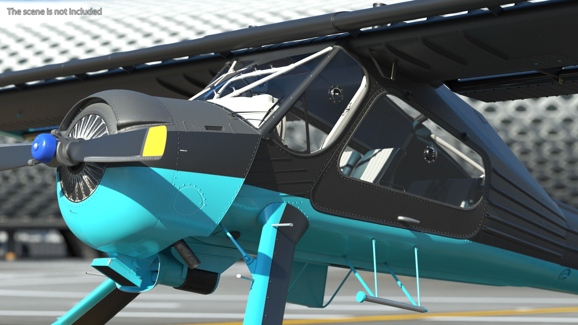 3D Single Engine Propeller Light Aircraft Black - TurboSquid 2193906