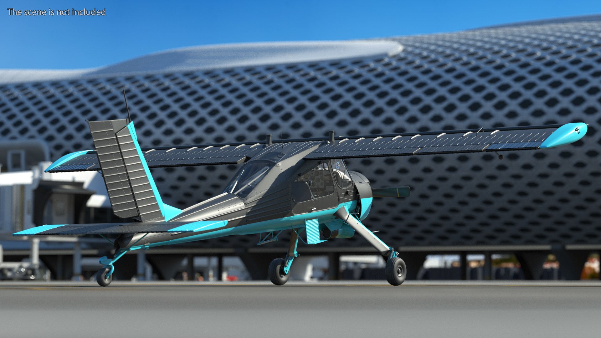 3D Single Engine Propeller Light Aircraft Black - TurboSquid 2193906