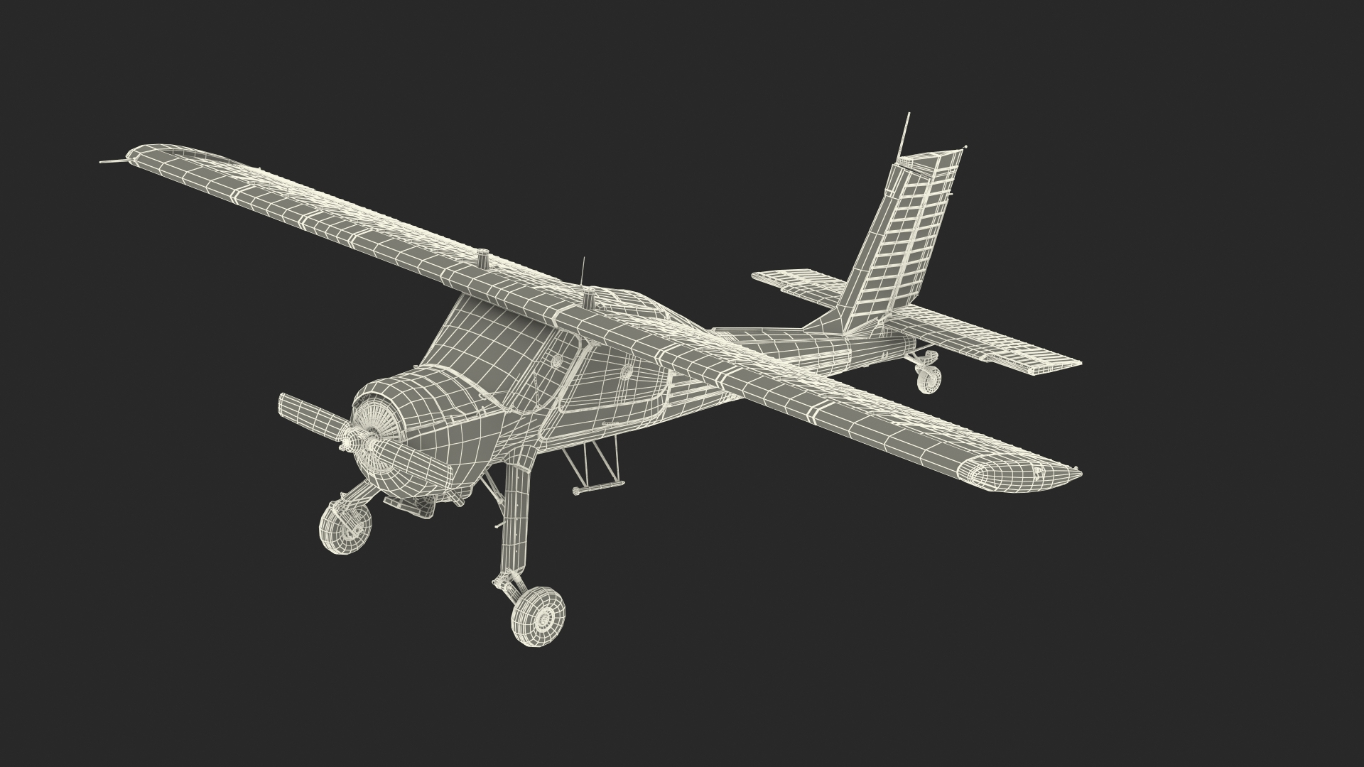 3D Single Engine Propeller Light Aircraft Black - TurboSquid 2193906