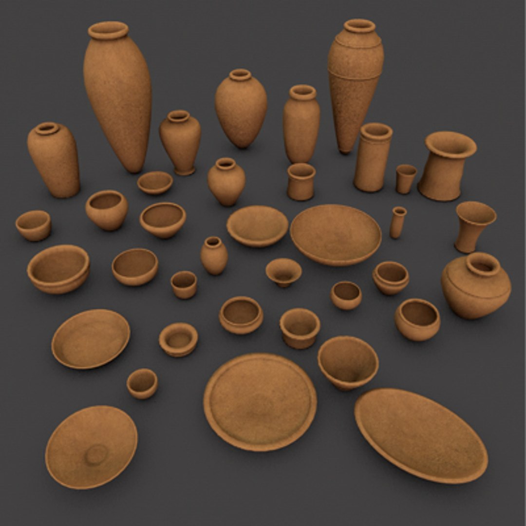 3d Ancient Pottery Clay 37
