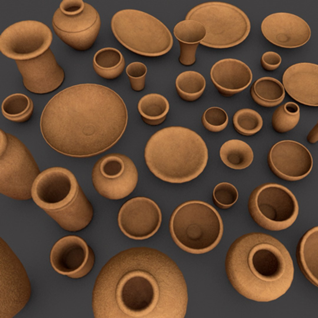 3d Ancient Pottery Clay 37