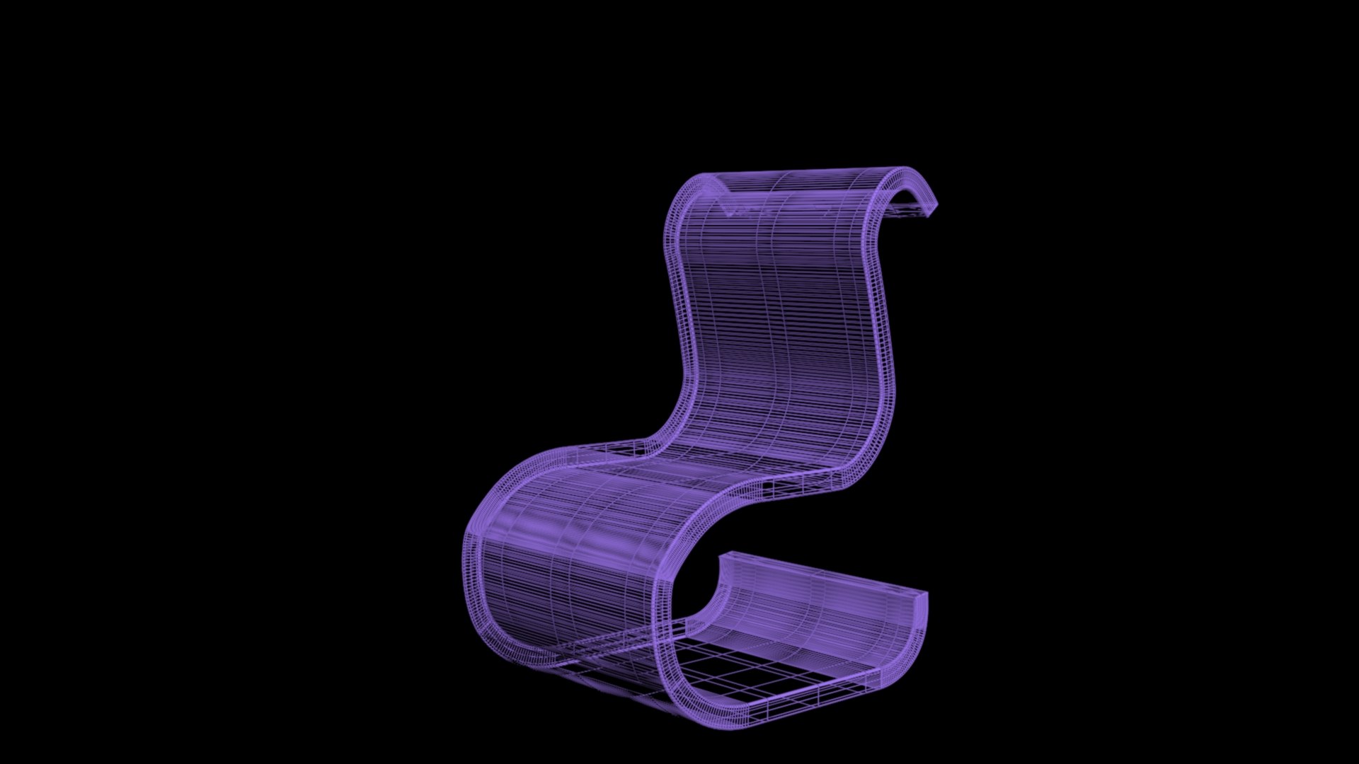 3D Curved Modern Chair Set Sculptural 3D Model 2 Variants - TurboSquid ...