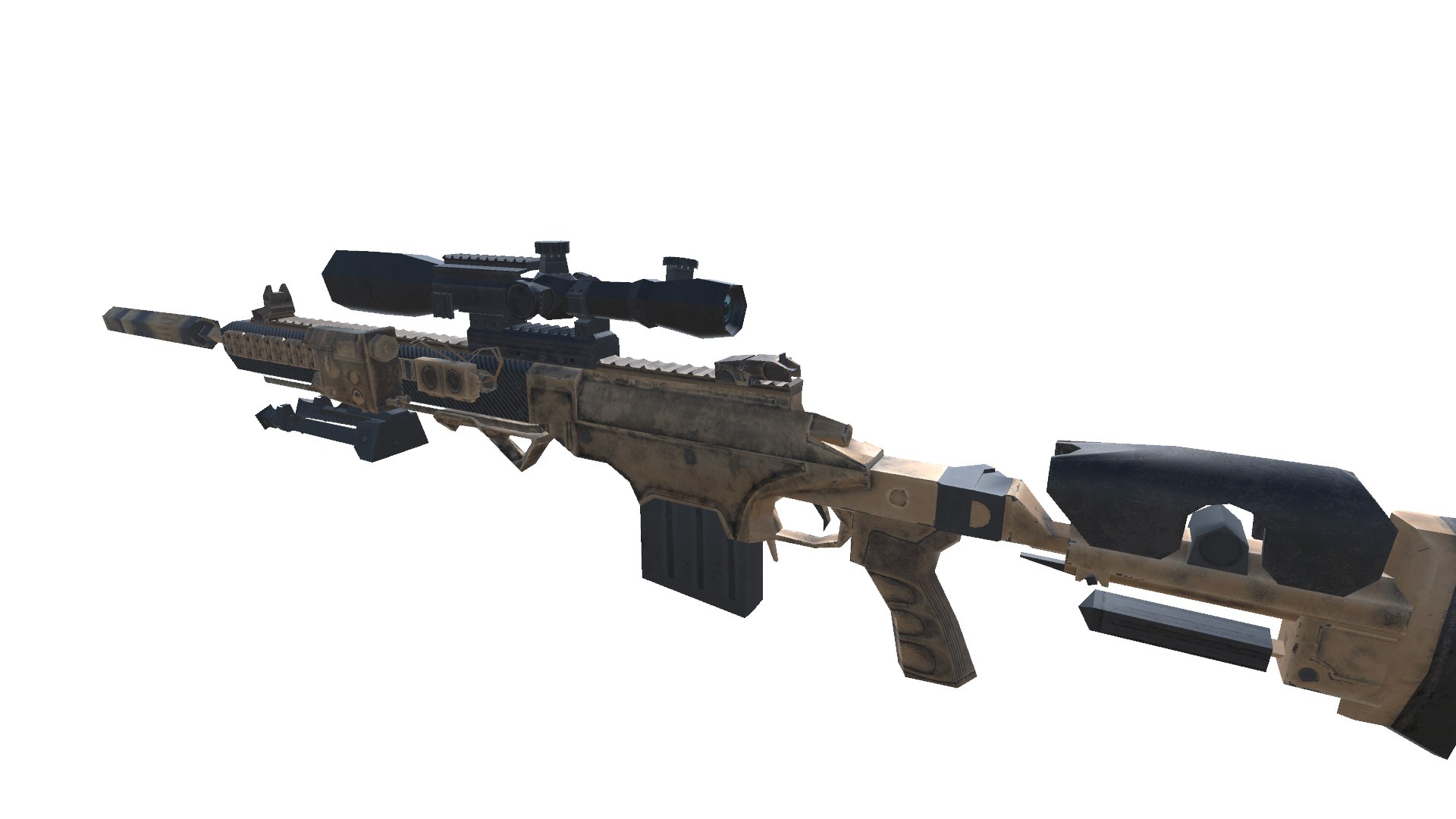 30-ASW-338-gun Model 3d Game Ready Model Low-poly 3D Model 3D Model ...