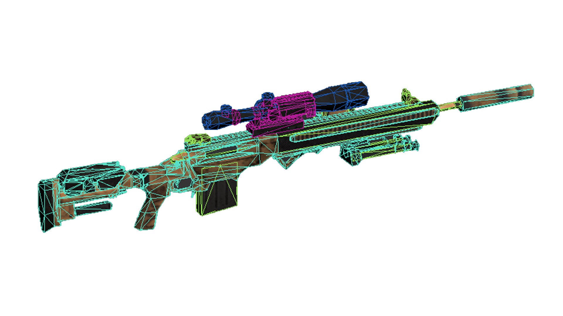 30-ASW-338-gun Model 3d Game Ready Model Low-poly 3D Model 3D Model ...