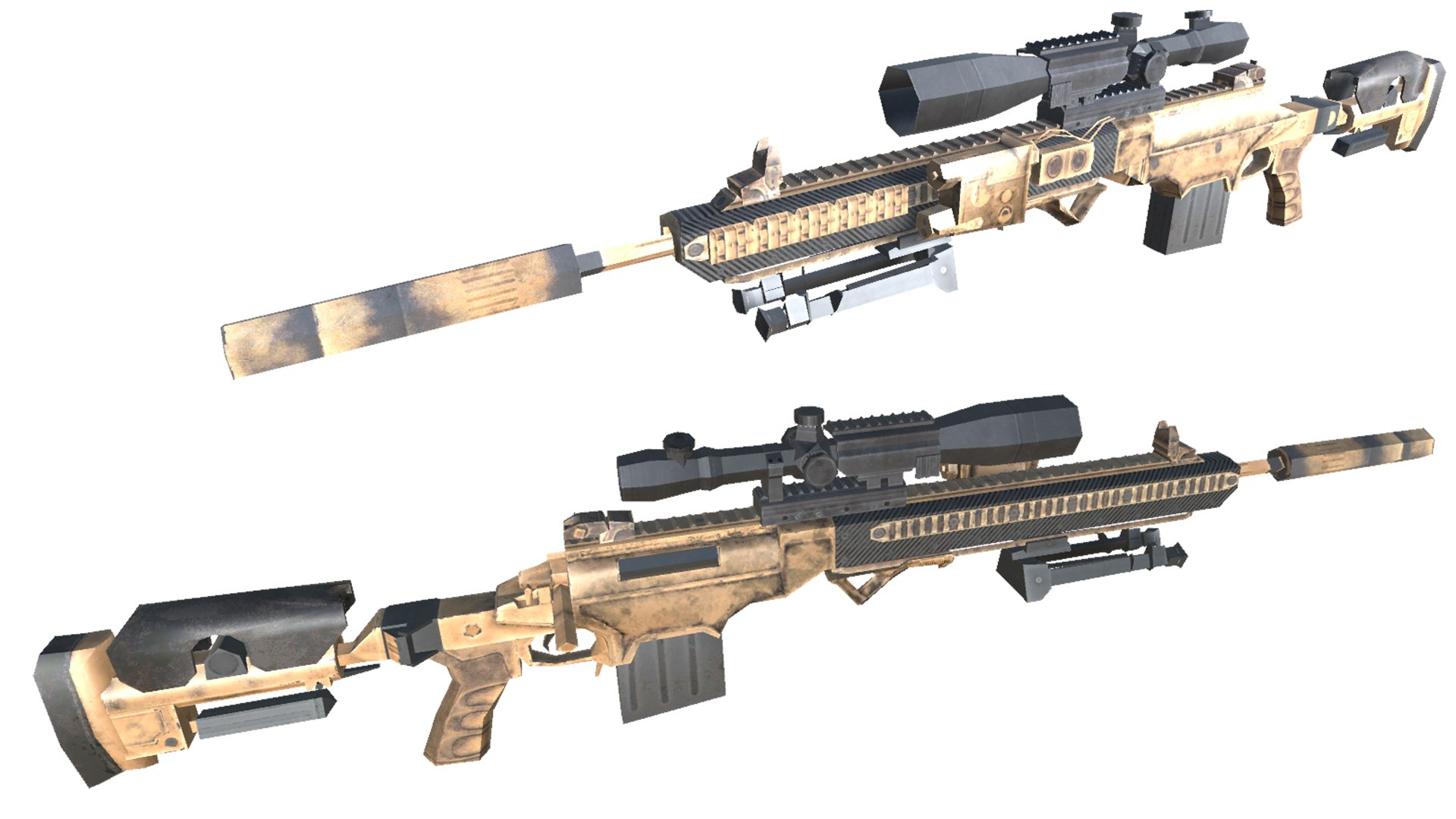 30-ASW-338-gun Model 3d Game Ready Model Low-poly 3D Model 3D Model ...