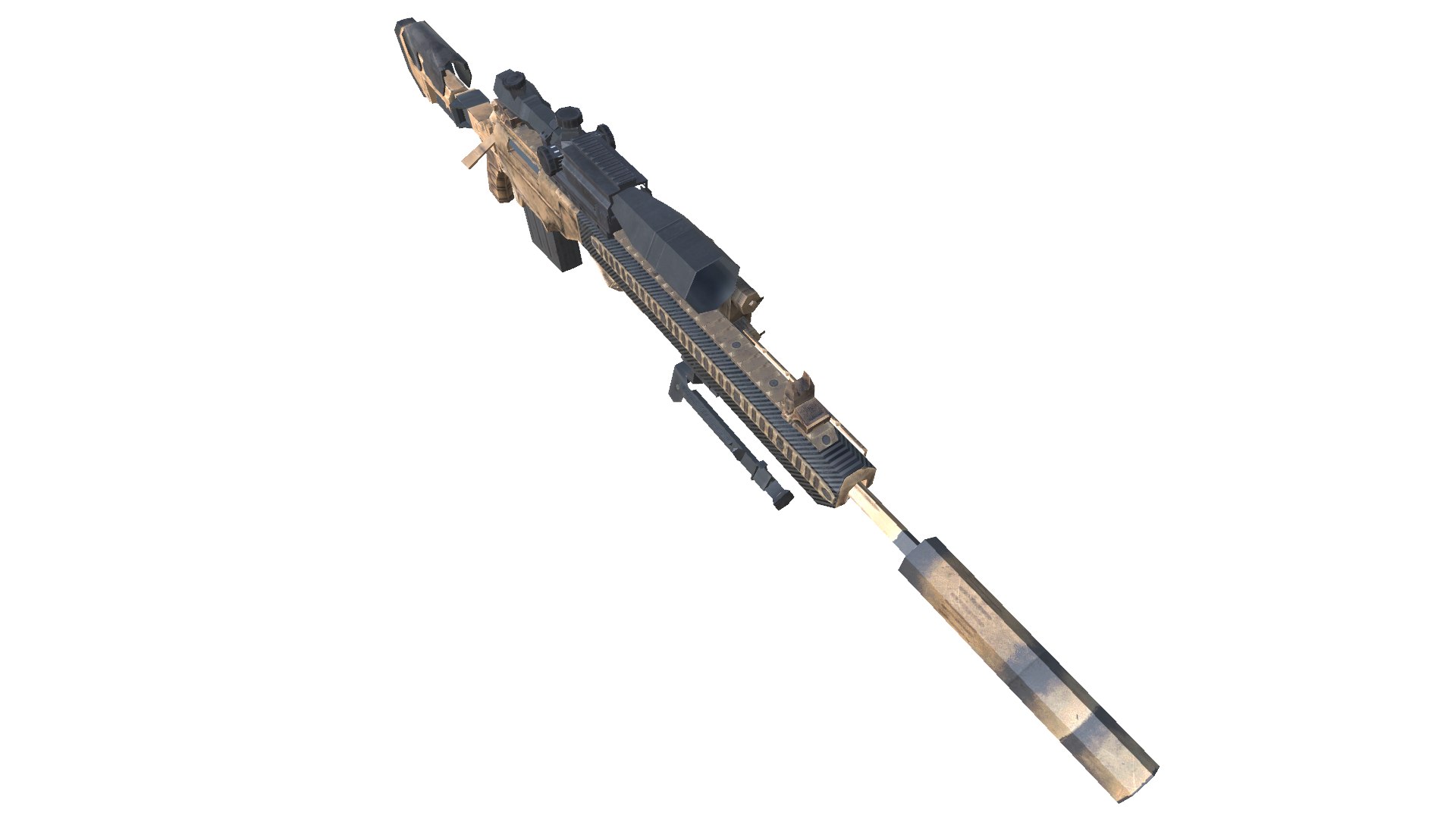 30-ASW-338-gun Model 3d Game Ready Model Low-poly 3D Model 3D Model ...