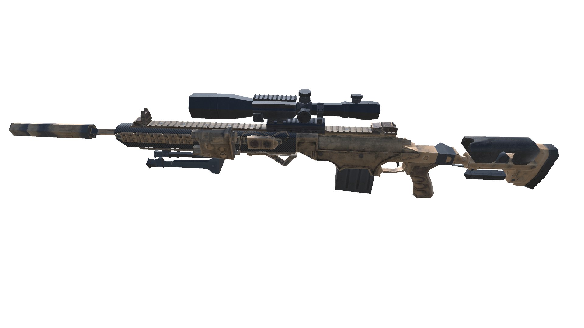 30-ASW-338-gun Model 3d Game Ready Model Low-poly 3D Model 3D Model ...