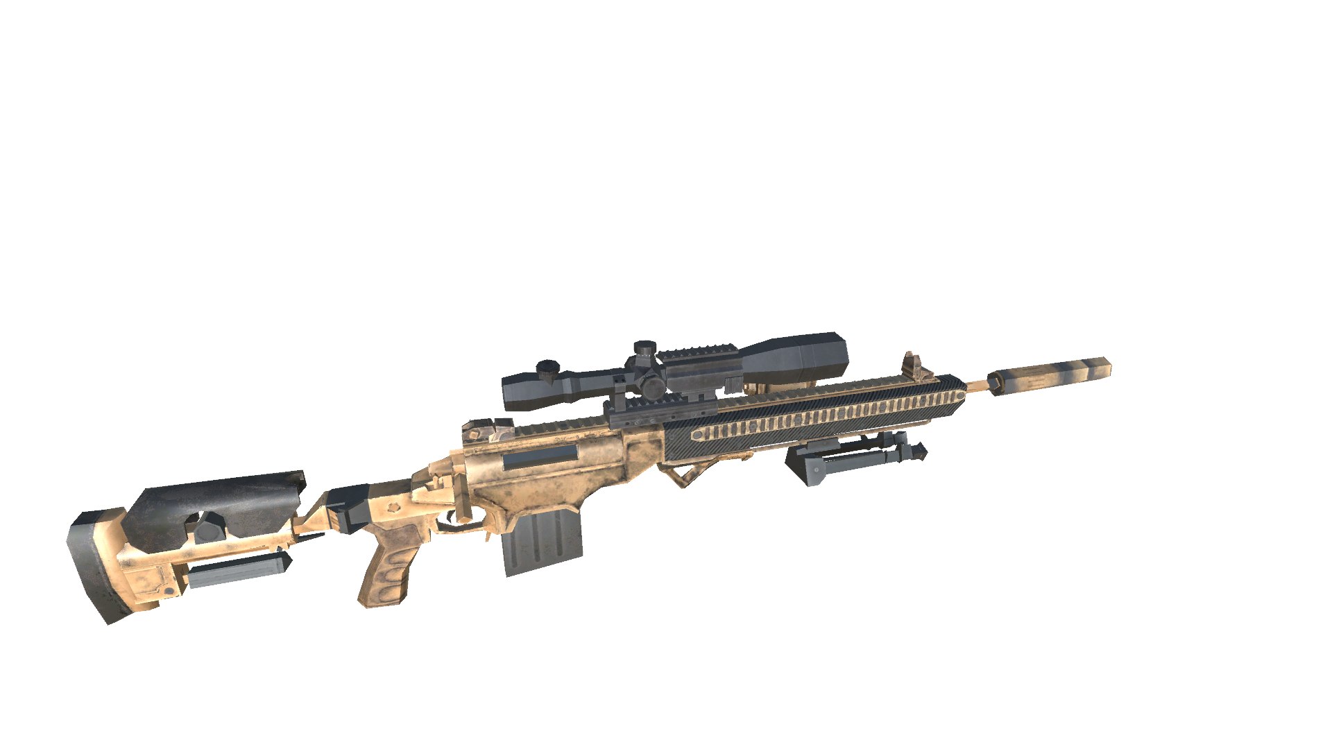 30-ASW-338-gun Model 3d Game Ready Model Low-poly 3D Model 3D Model ...