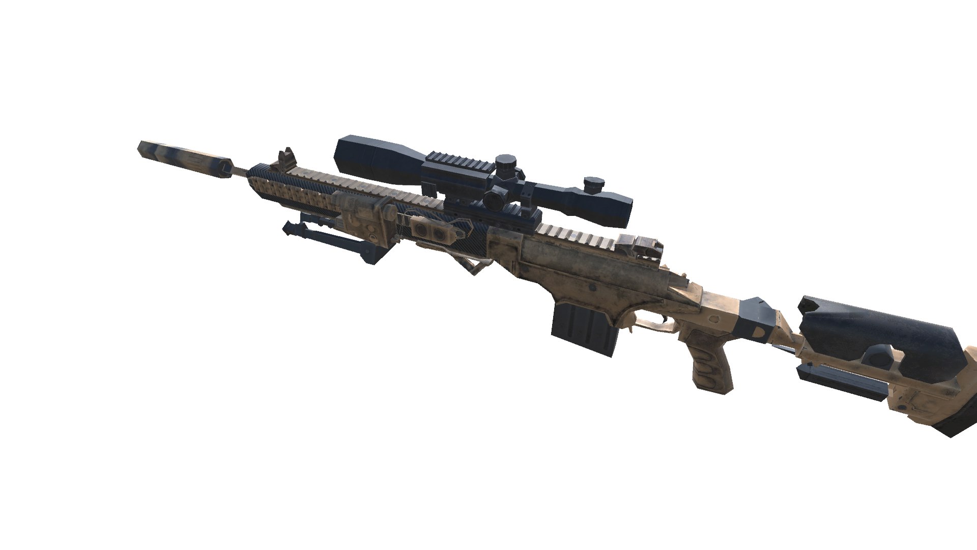 30-ASW-338-gun Model 3d Game Ready Model Low-poly 3D Model 3D Model ...