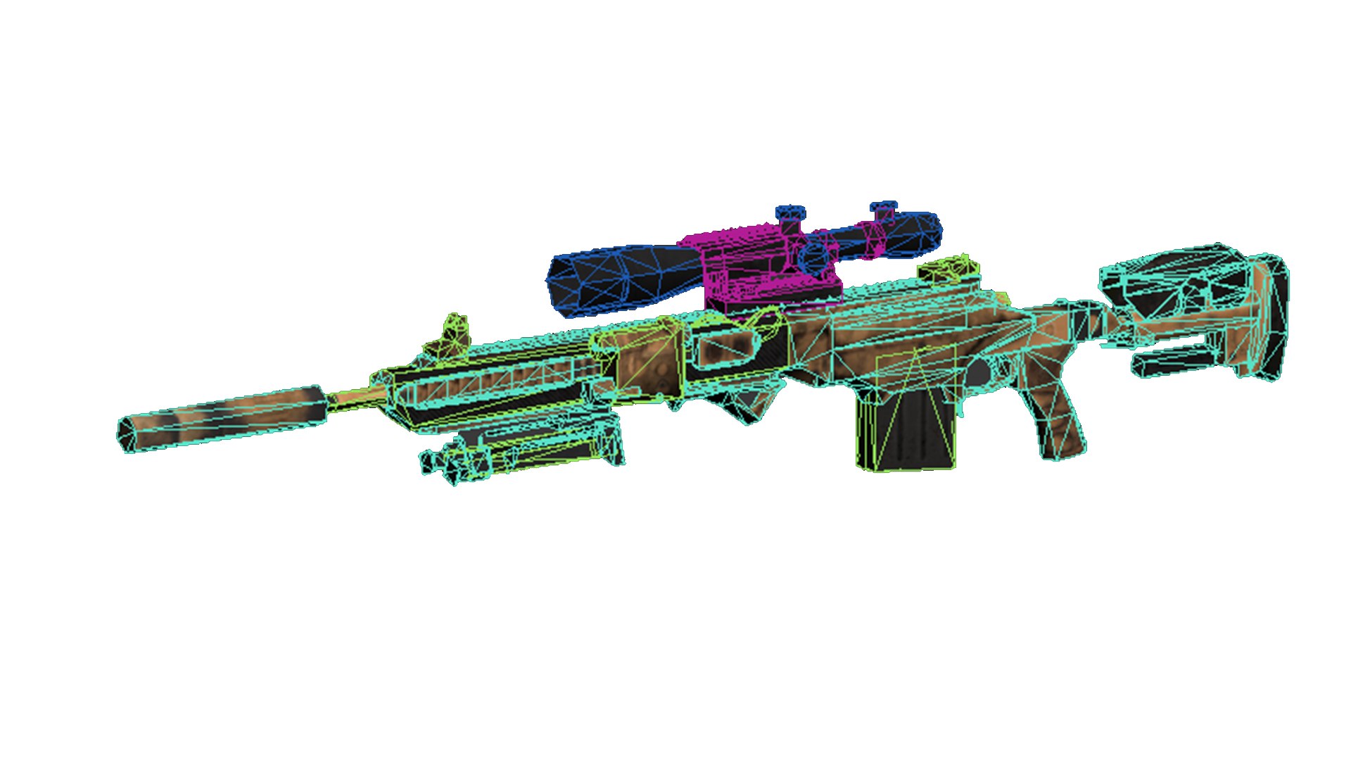 30-ASW-338-gun Model 3d Game Ready Model Low-poly 3D Model 3D Model ...