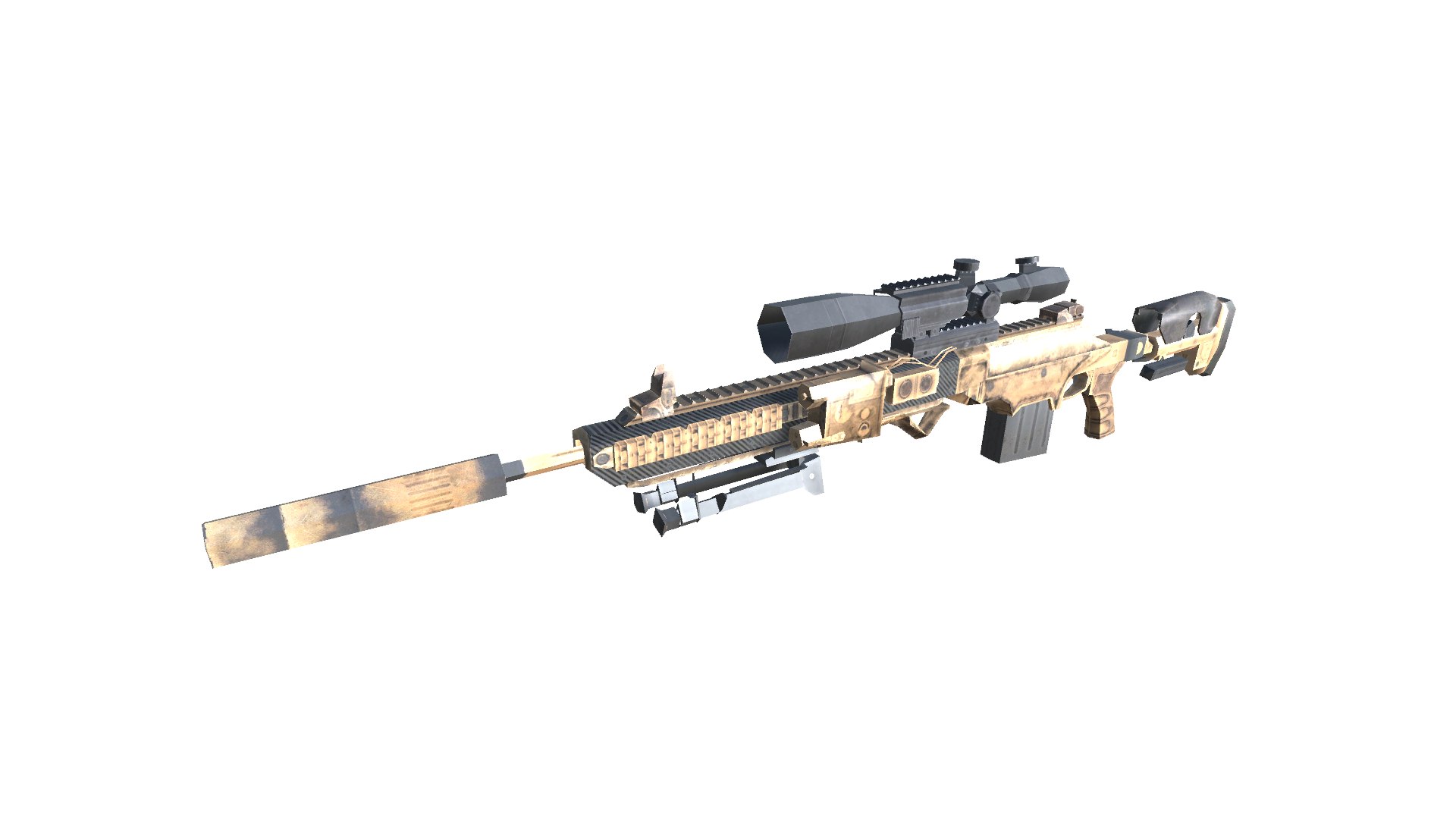 30-ASW-338-gun Model 3d Game Ready Model Low-poly 3D Model 3D Model ...