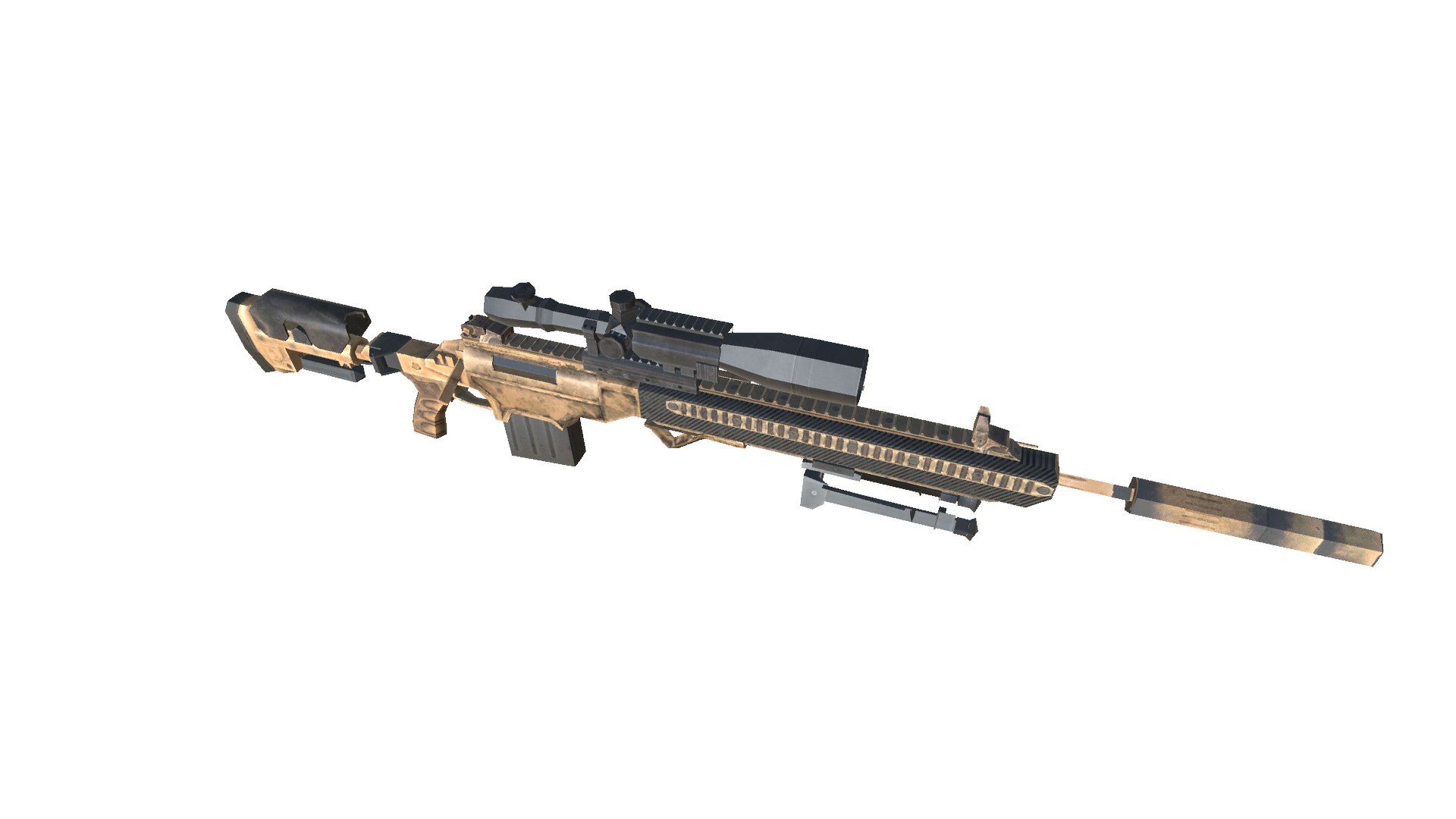 30-ASW-338-gun Model 3d Game Ready Model Low-poly 3D Model 3D Model ...