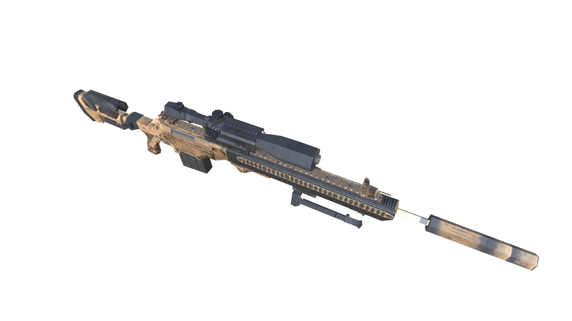30-ASW-338-gun Model 3d Game Ready Model Low-poly 3D Model 3D Model ...