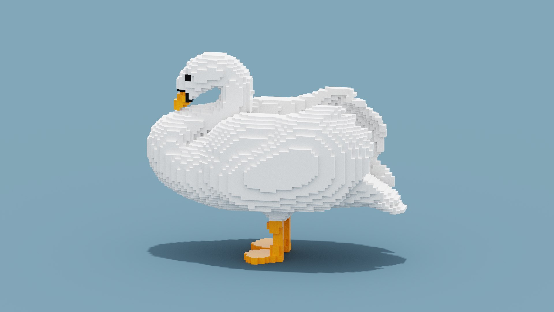 Voxel Swan 3D - TurboSquid 1988996