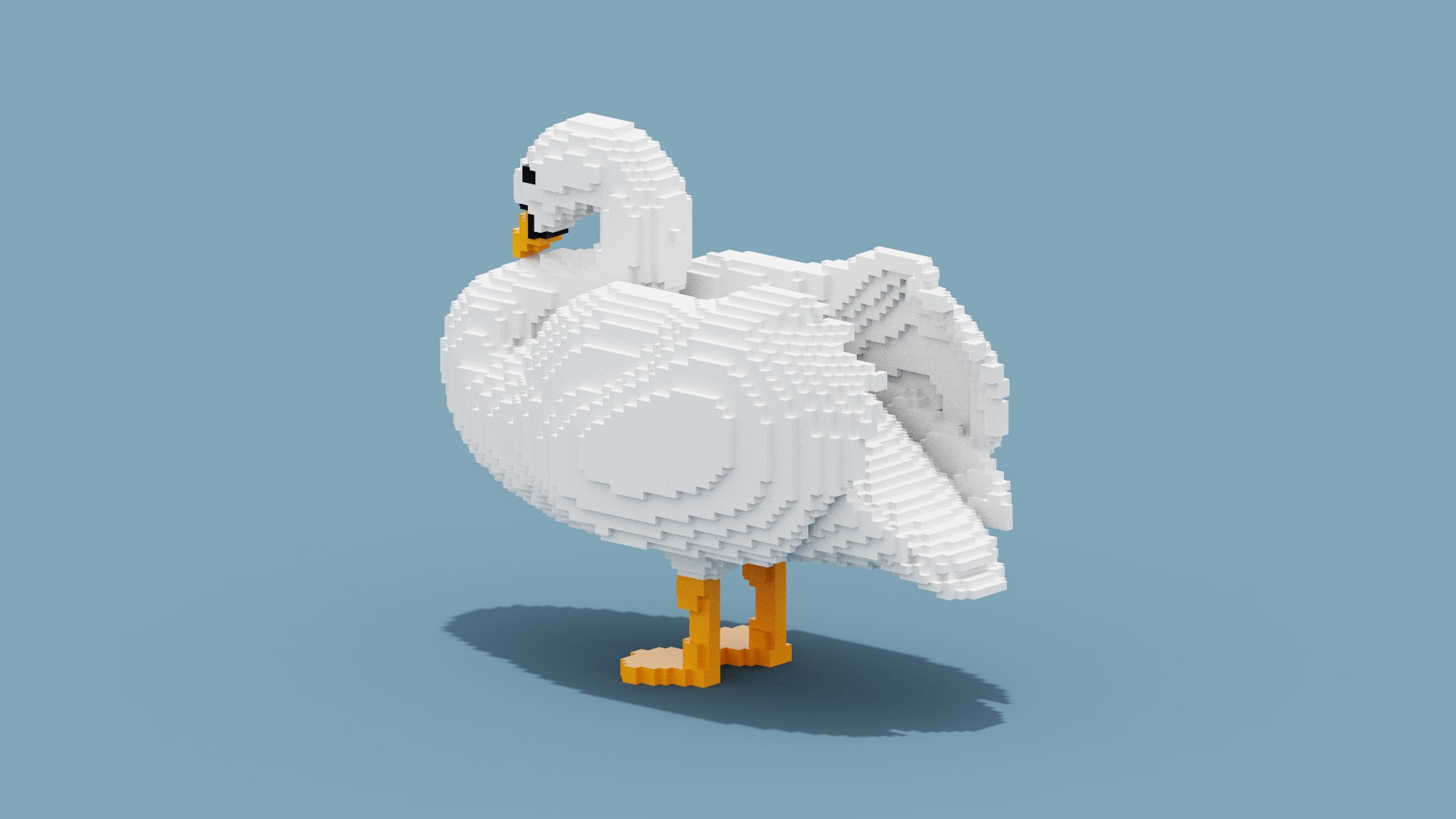 Voxel Swan 3D - TurboSquid 1988996