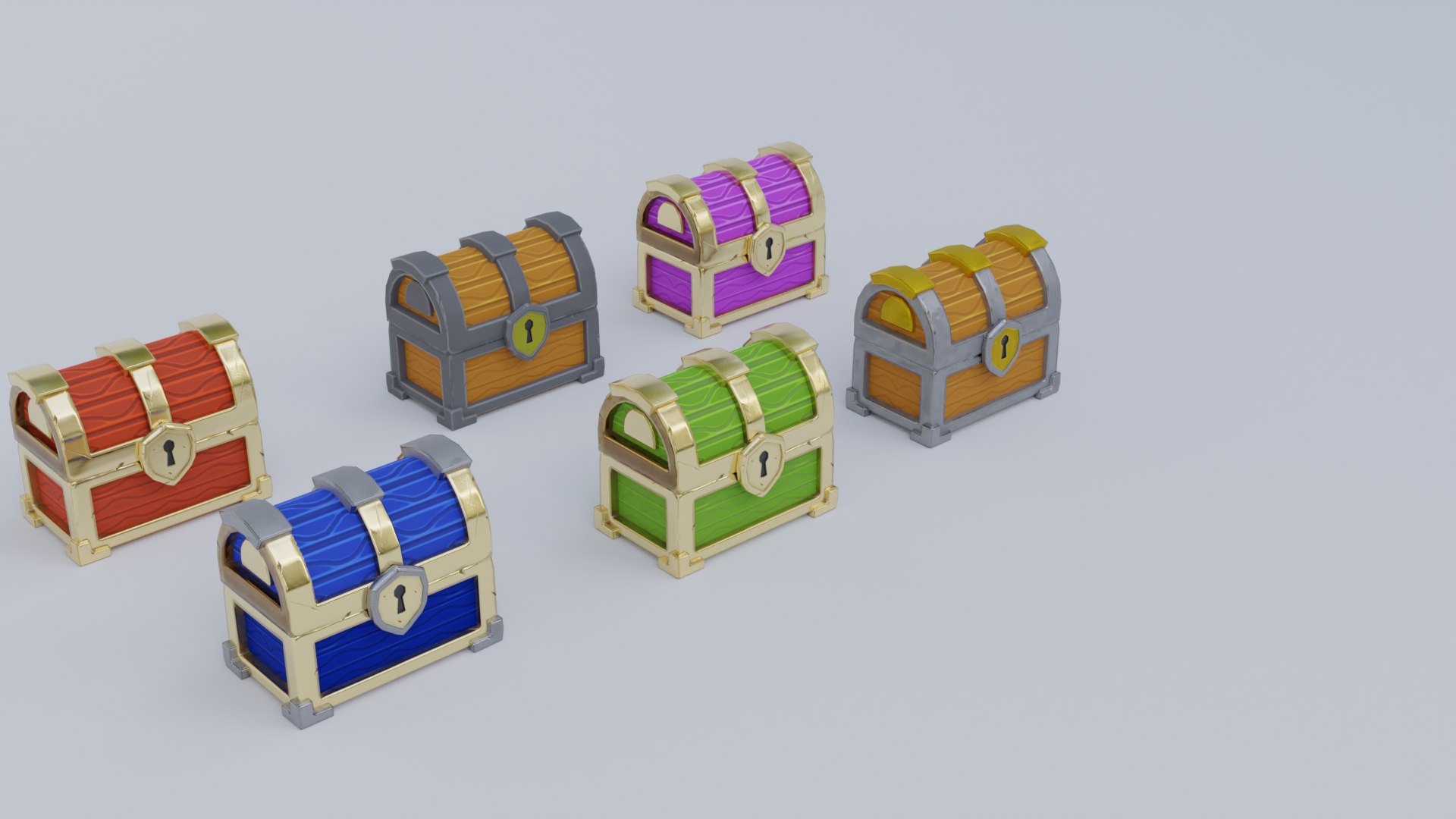 Treasure Chests Low Poly Model And Animation 3D Model - TurboSquid 1906512