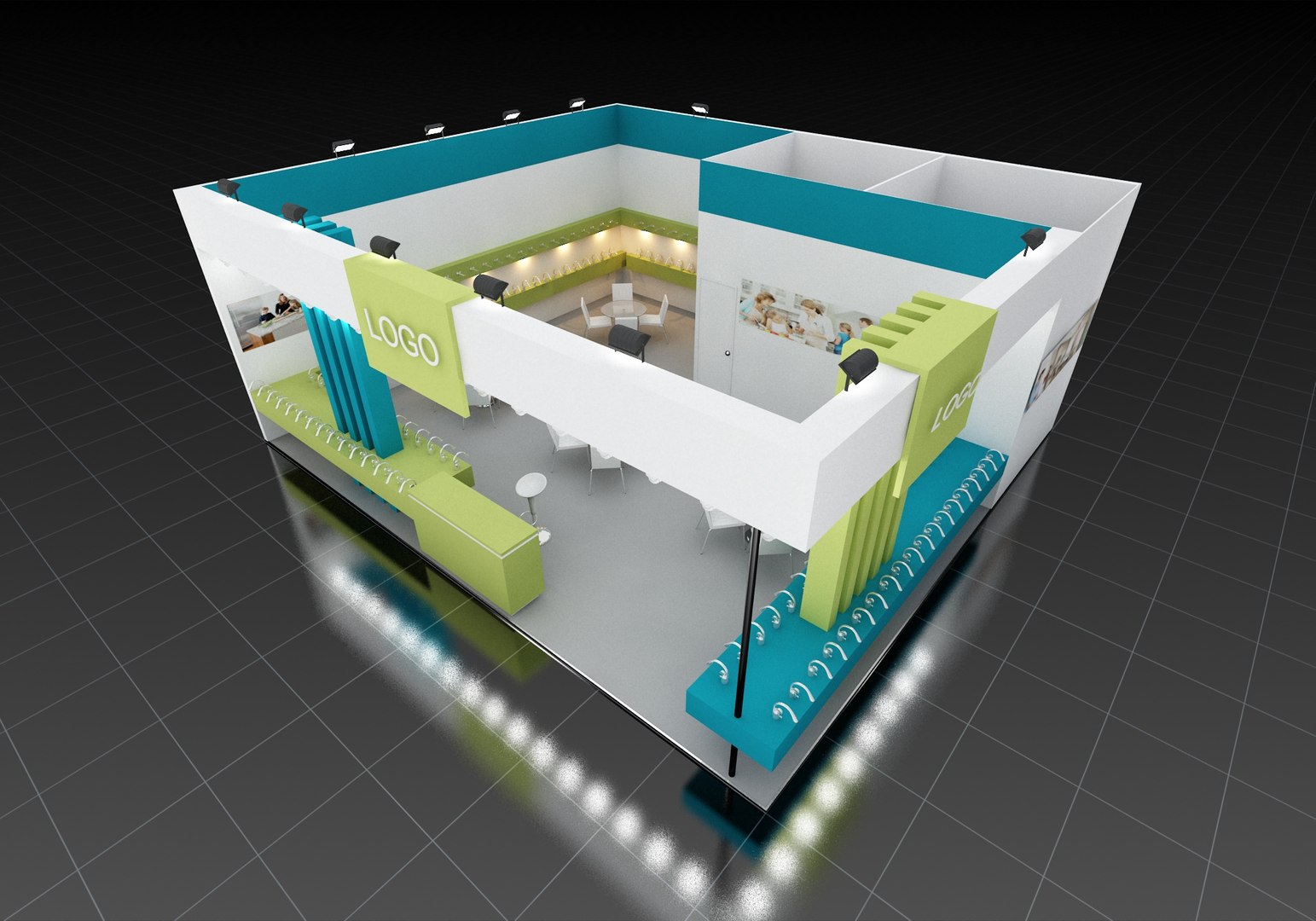 3D Exhibition stand - TurboSquid 2009462