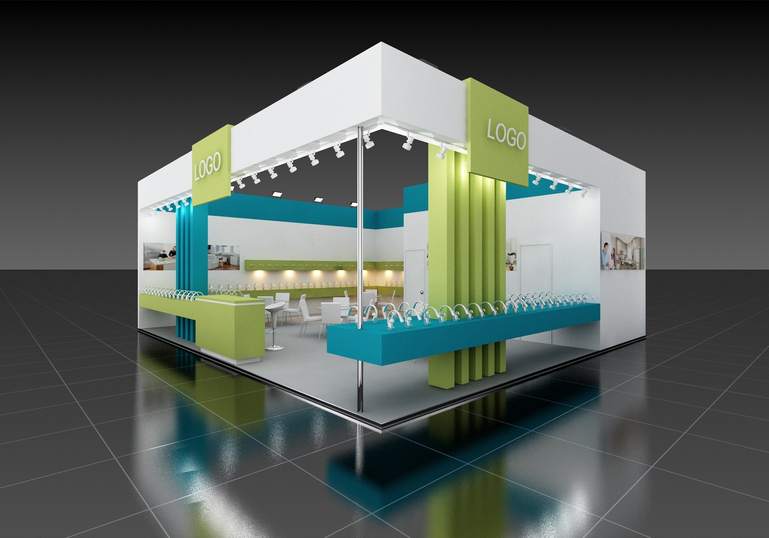 3D Exhibition stand - TurboSquid 2009462