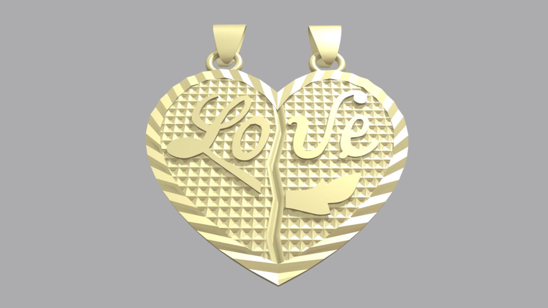 Love Gold Locat 3D - TurboSquid 2188179