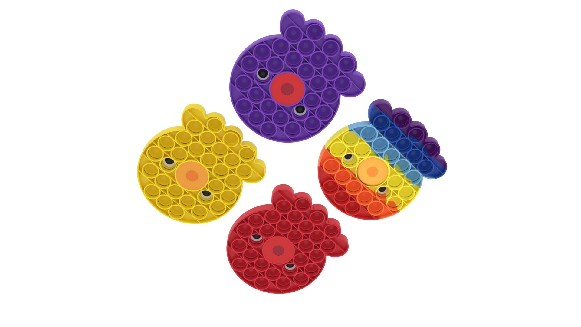 3D model Octopus Pop It Fidget Toys Set - TurboSquid 1769499